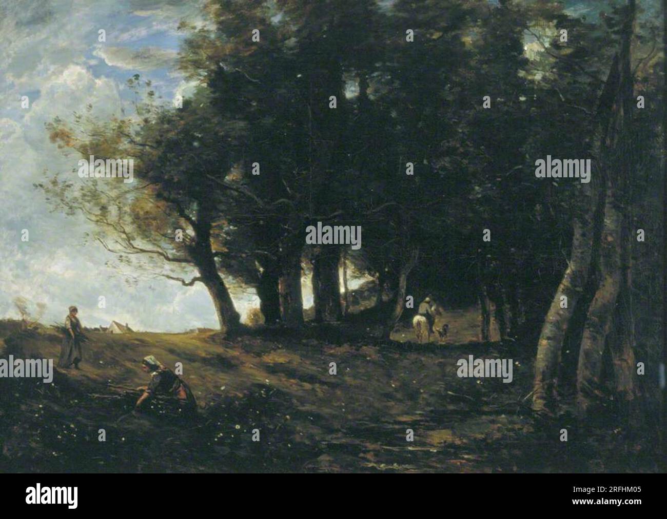 The Wood Gatherers by Jean-Baptiste Camille Corot Stock Photo - Alamy