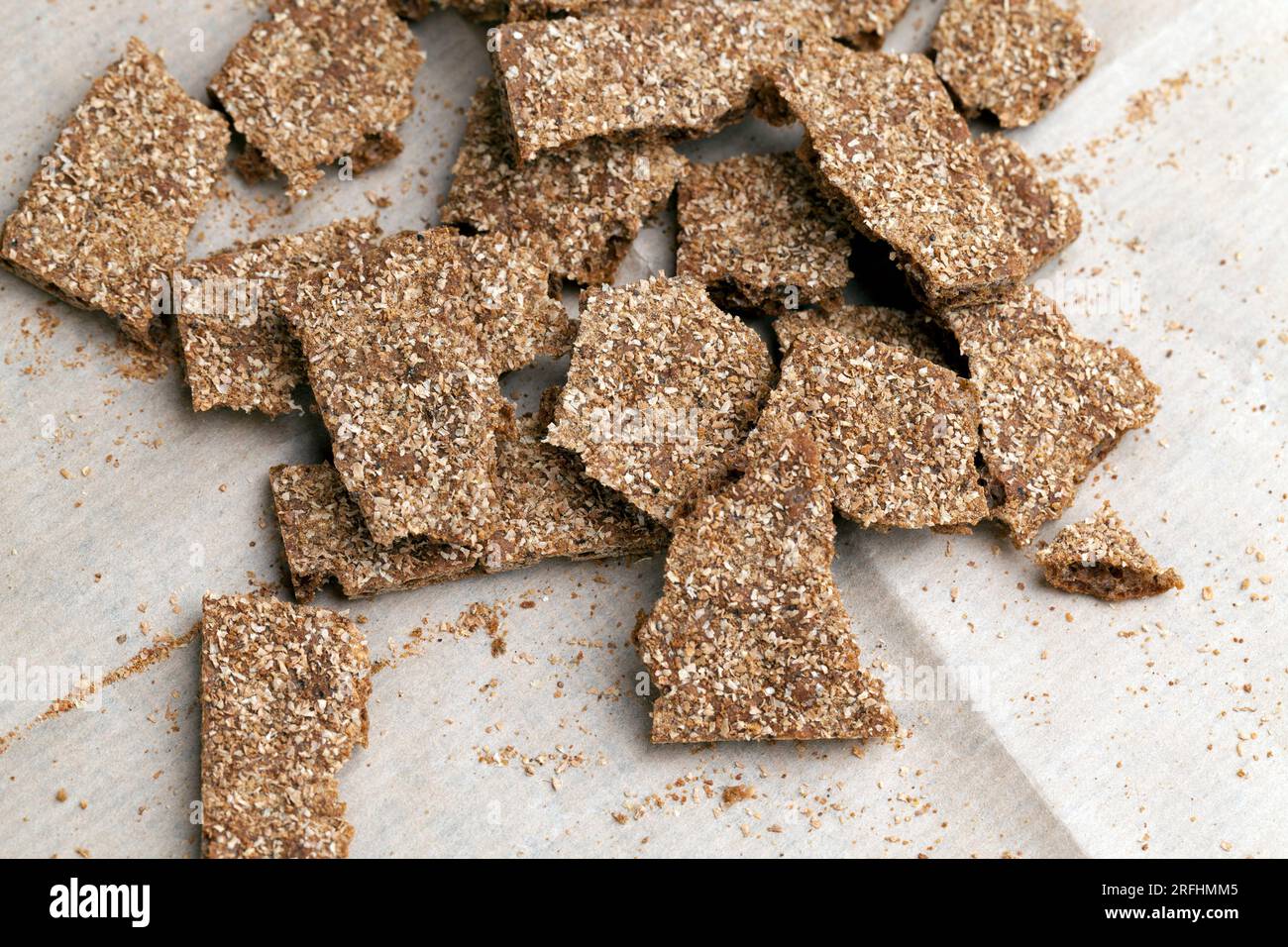 crispy rye bread, healthy foods made from rye flour, thin and crispy ...