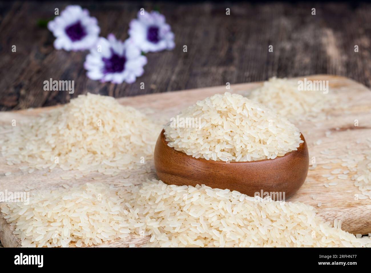 white ripe steamed rice, raw uncooked steamed rice for better taste and ...