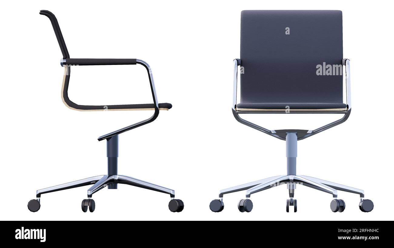working single chair simple design with chrome material Stock Photo - Alamy