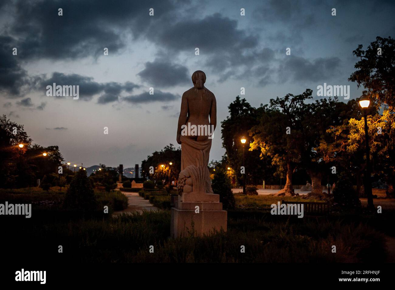 Statue known as Fertilitat (fertility) designed by sculptor Josep Clara ...