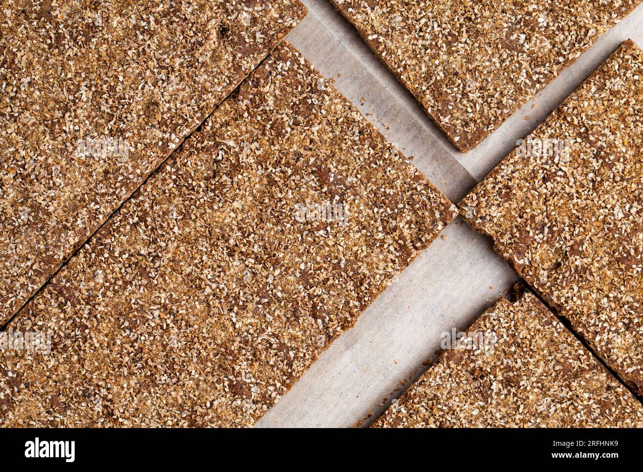 crispy rye bread, healthy foods made from rye flour, thin and crispy ...