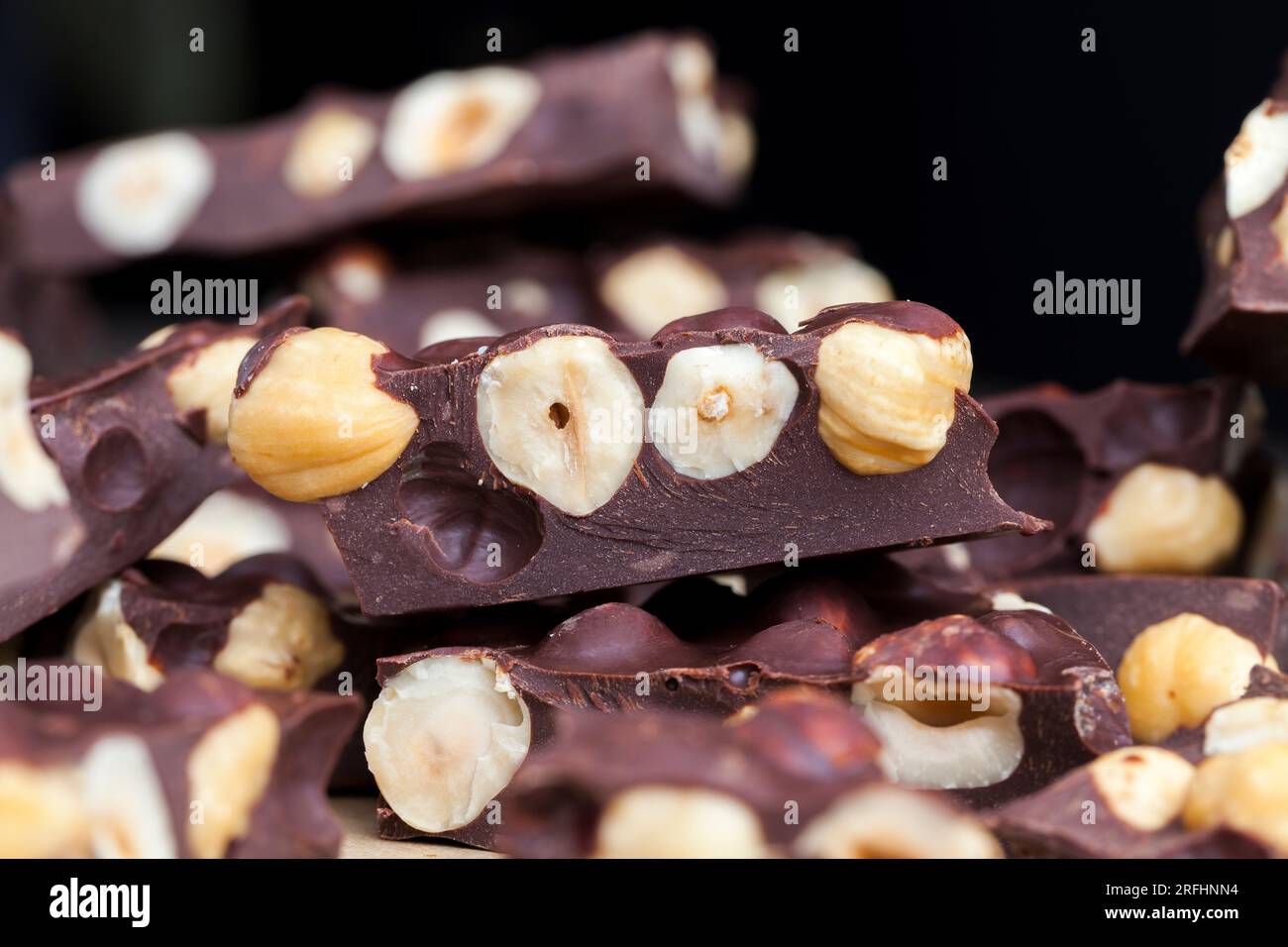 homemade chocolate with lots of cocoa and cocoa butter and roasted ...