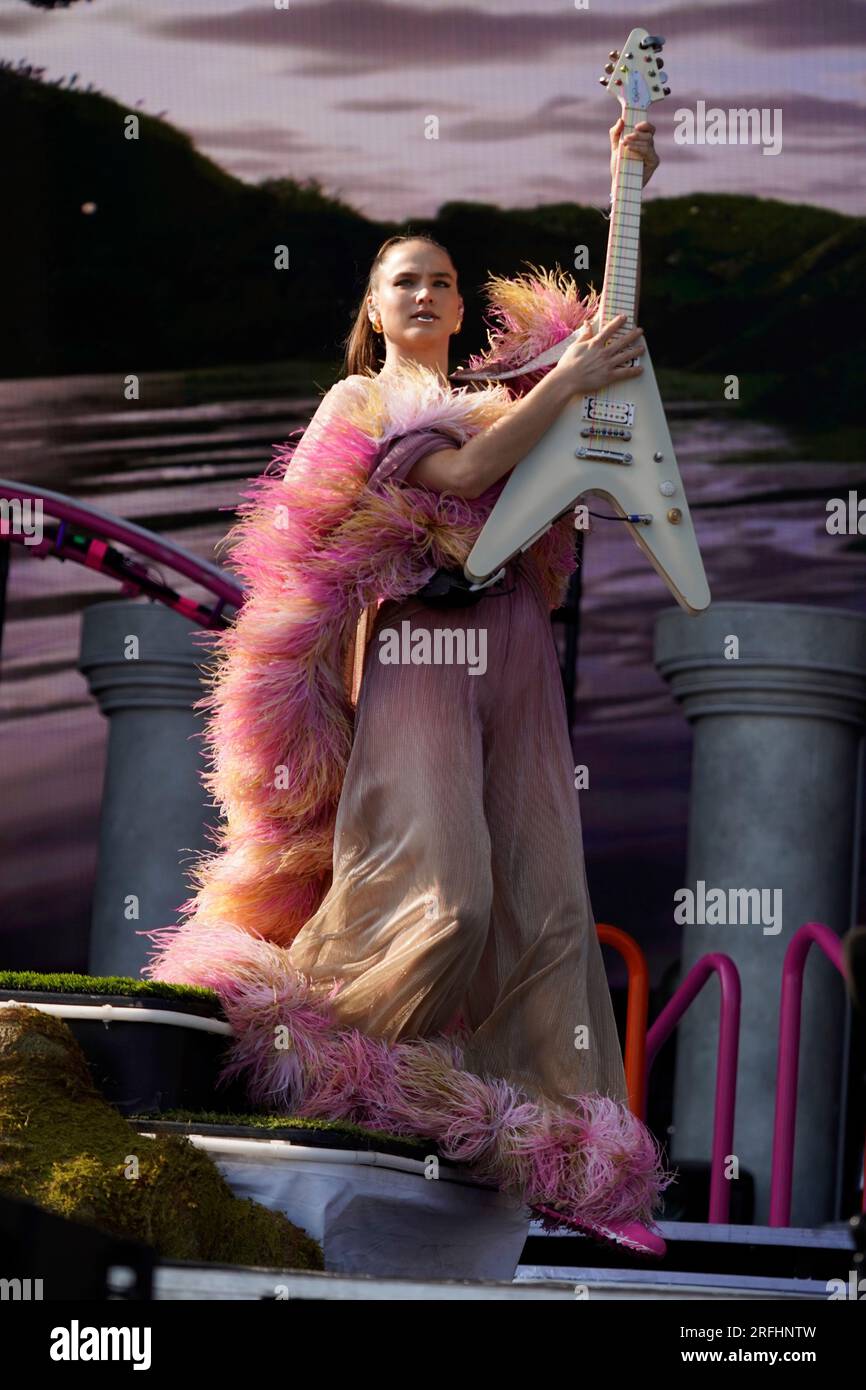 Sophie Hawley-Weld of SOFI TUKKER performs on day one of the ...