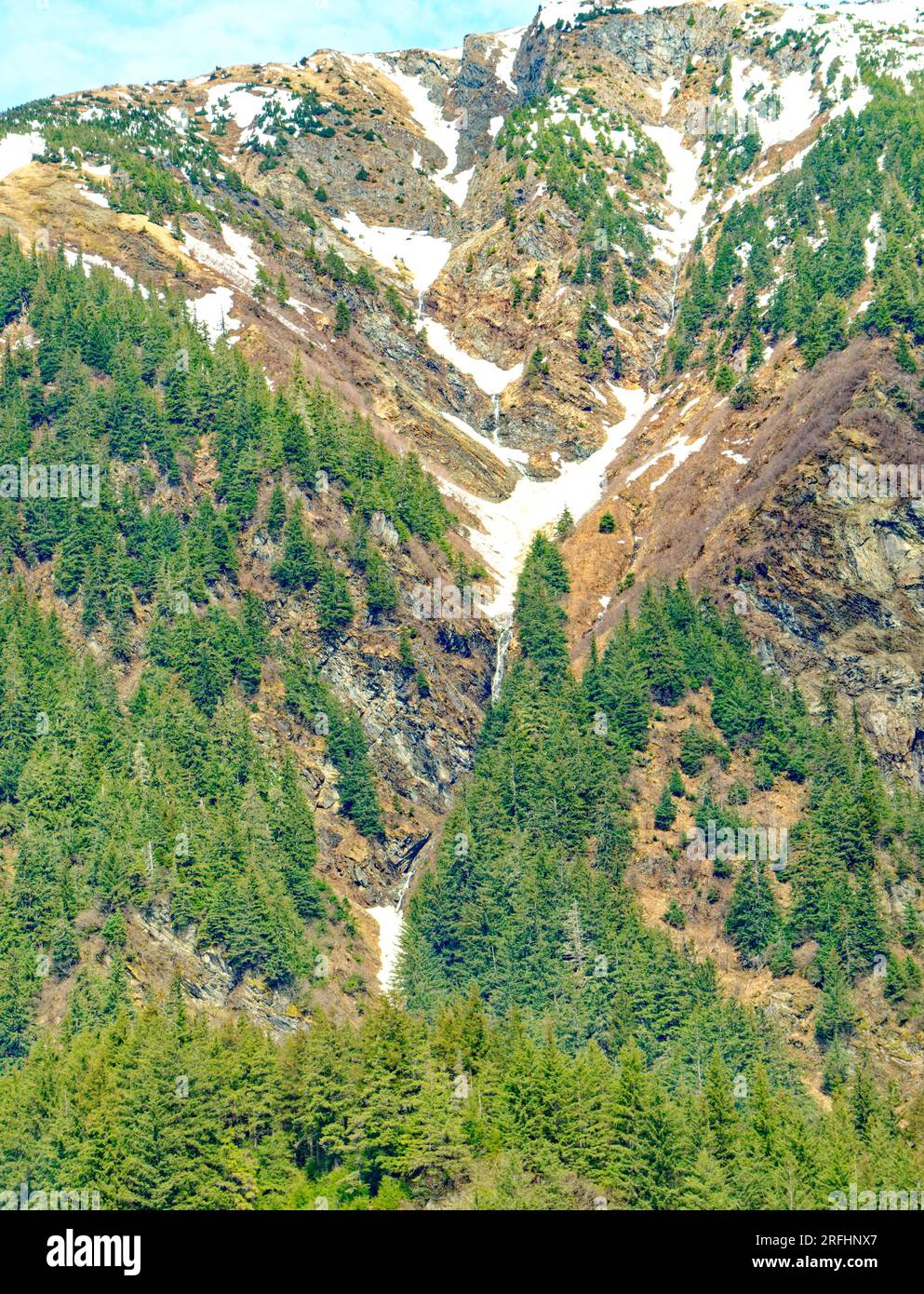 Snow on Mountains near Juneau, Alaska Stock Photo - Alamy