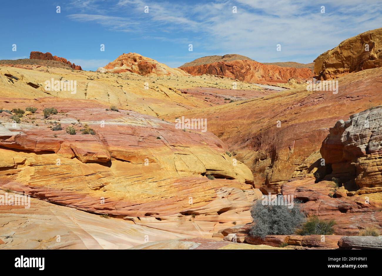 Landscape with Pink Canyon - Valley of Fire State Park, Nevada Stock ...