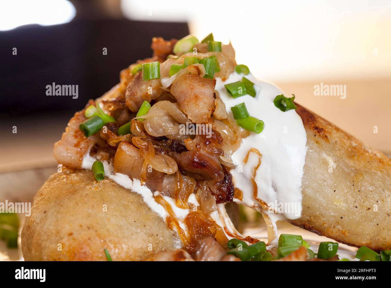 zeppelins made from grated potatoes with minced meat , a traditional ...