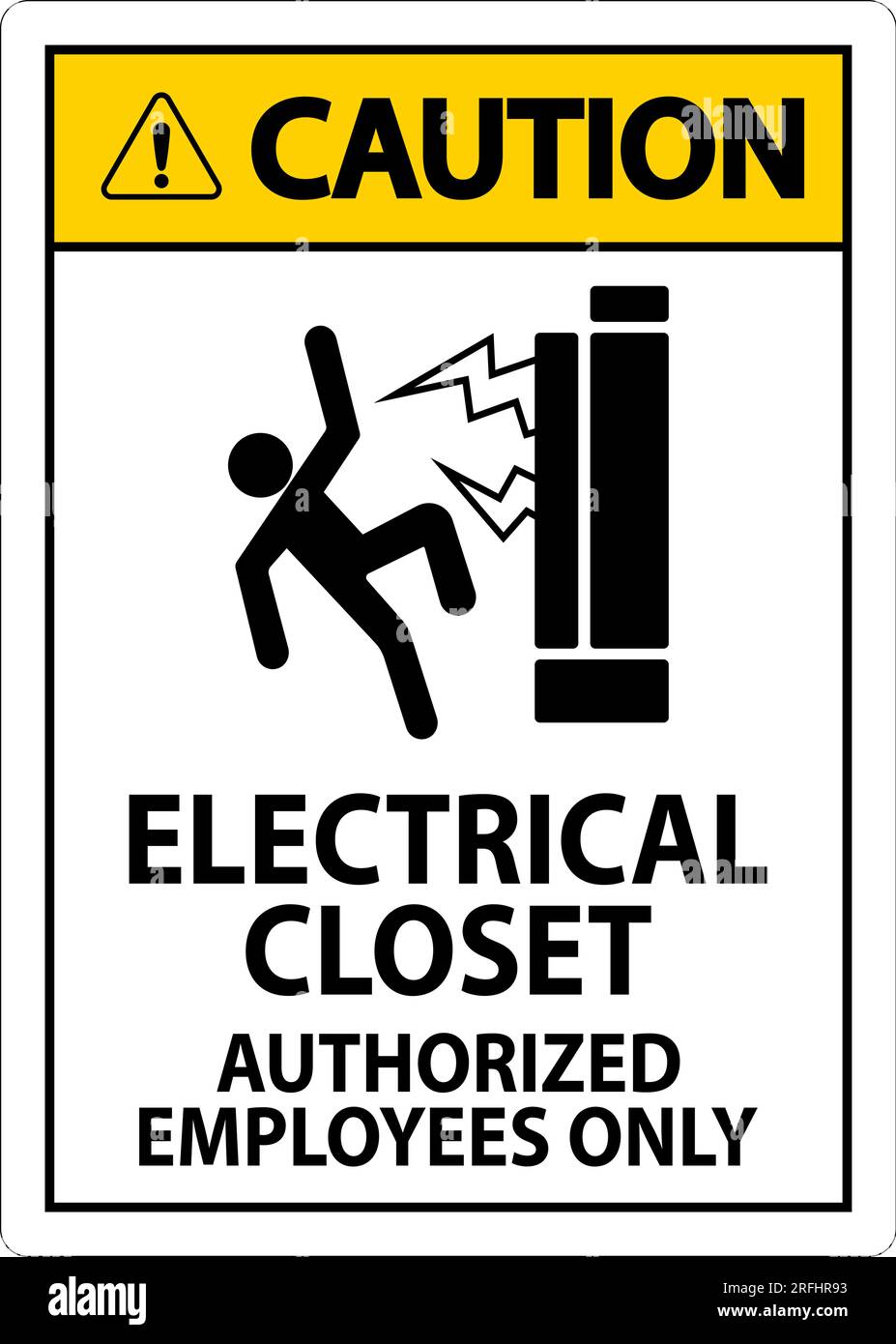 Caution Sign Electrical Closet - Authorized Employees Only Stock Vector ...