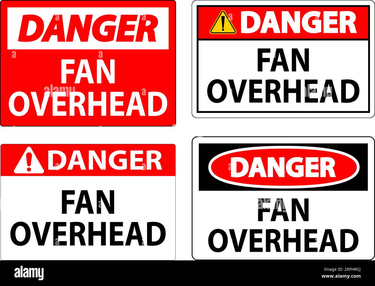 Danger Sign Fan Overhead Stock Vector Image & Art - Alamy