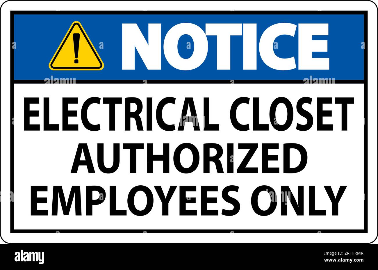 Employees only notice Stock Vector Images - Alamy