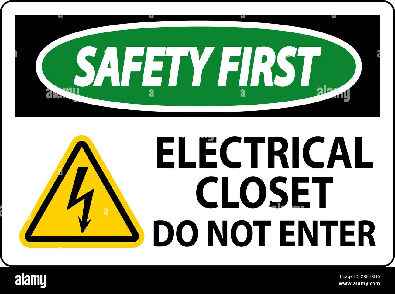 Safety Fiirst Sign Electrical Closet - Do Not Enter Stock Vector Image ...