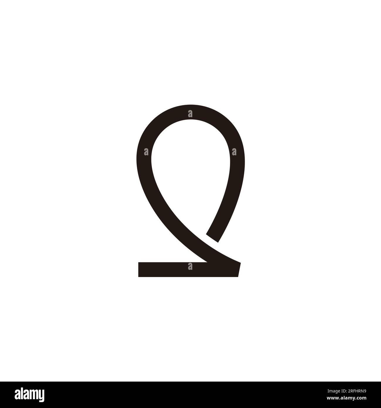 number two loop geometric line logo vector Stock Vector Image & Art - Alamy