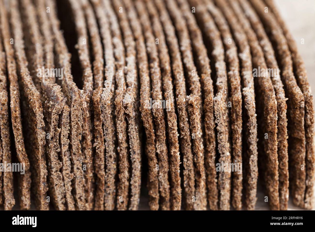 crispy rye bread, healthy foods made from rye flour, thin and crispy ...