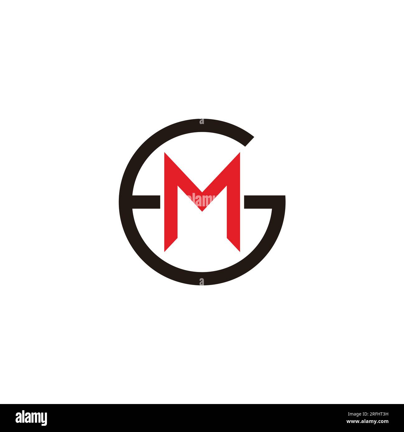 letter gm colorful round logo vector Stock Vector Image & Art - Alamy