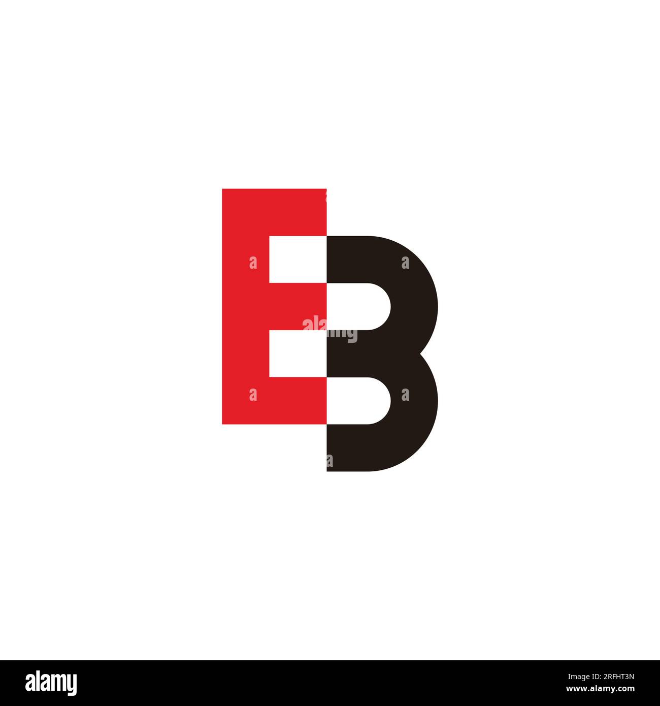 letter eb colorful simple geometric logo vector Stock Vector Image ...
