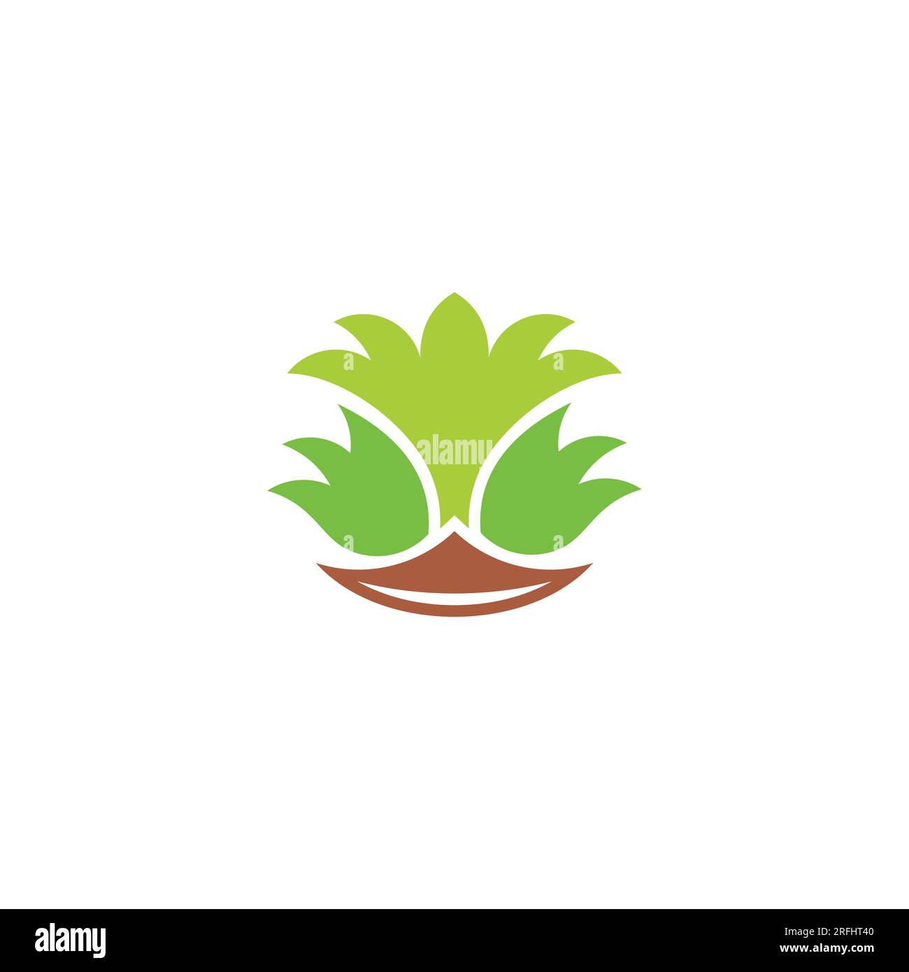 abstract green plant soil symbol icon vector Stock Vector Image & Art ...