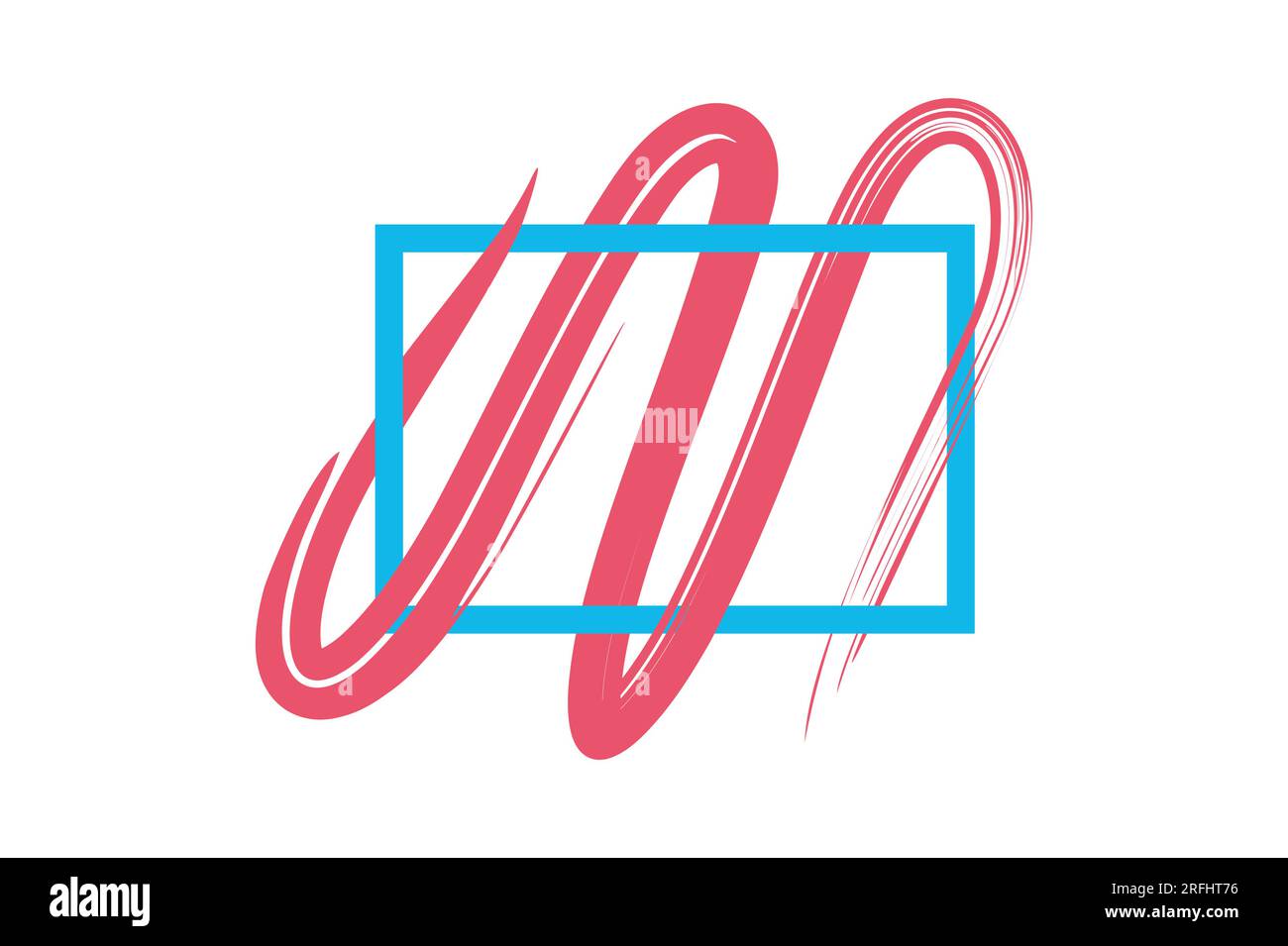 letter m frame overlapping paint brush wallpaper background vector ...