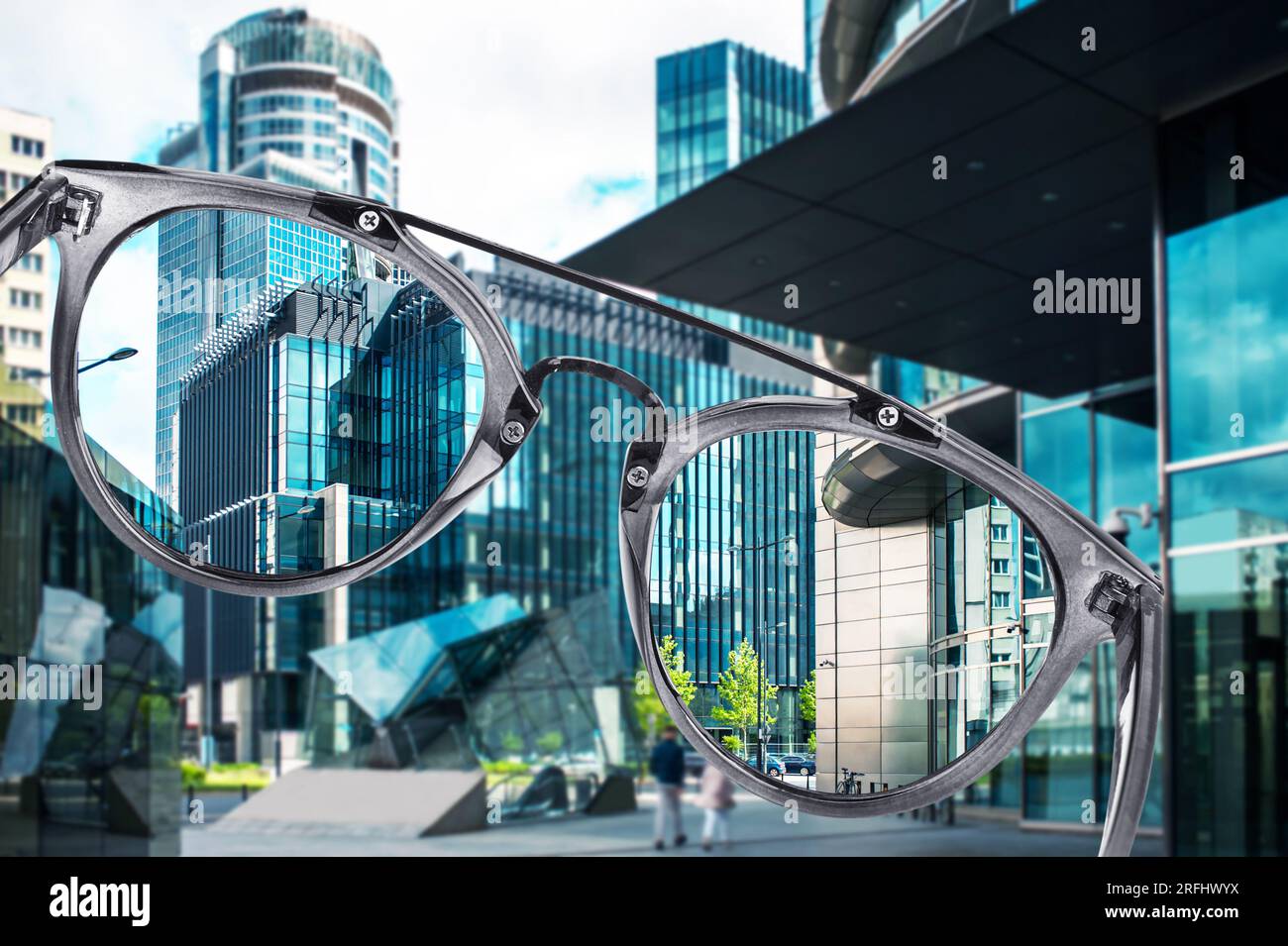 Looking through corrective eyeglasses hi-res stock photography and ...