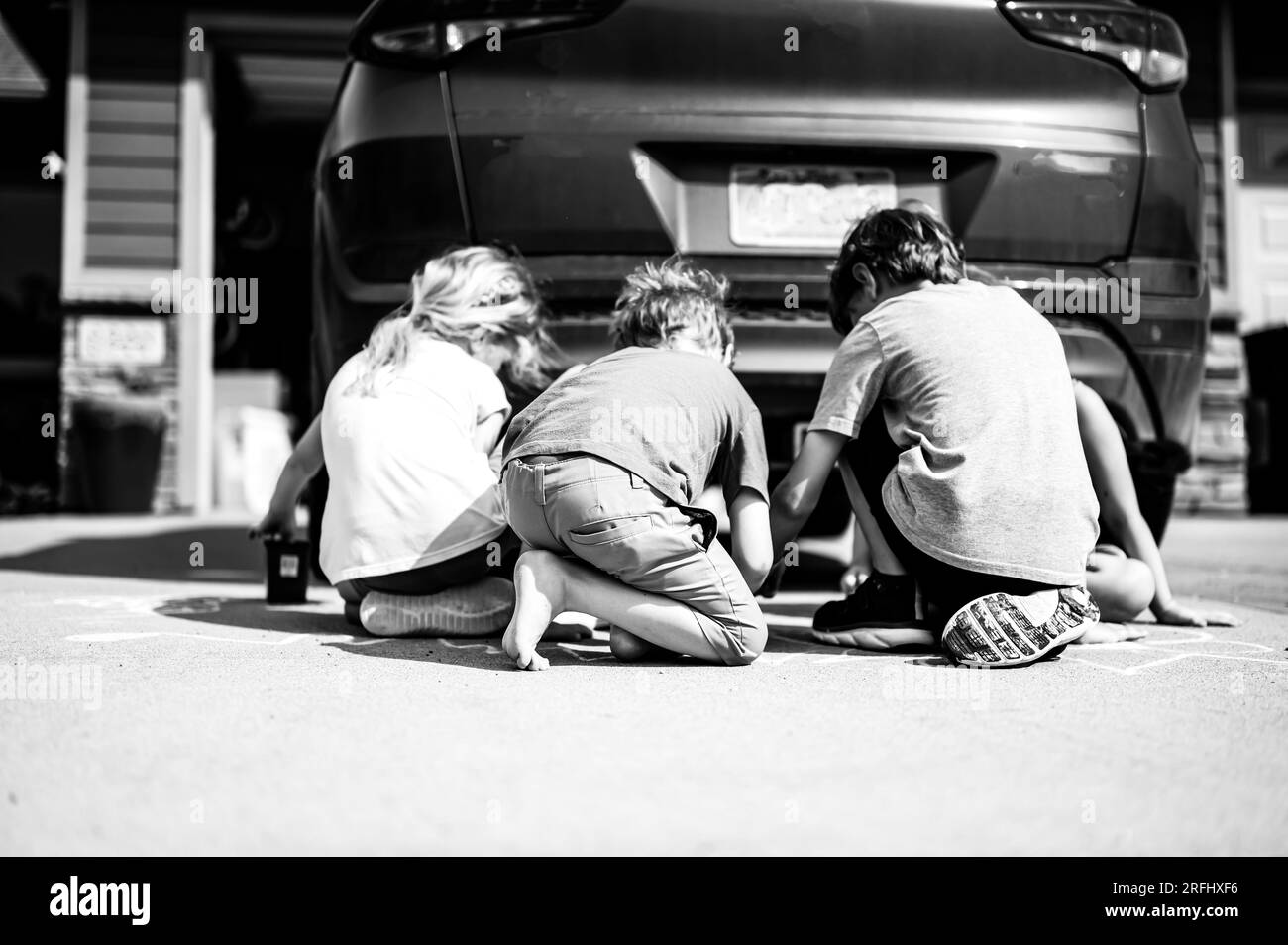 Child in reverse Black and White Stock Photos & Images - Alamy