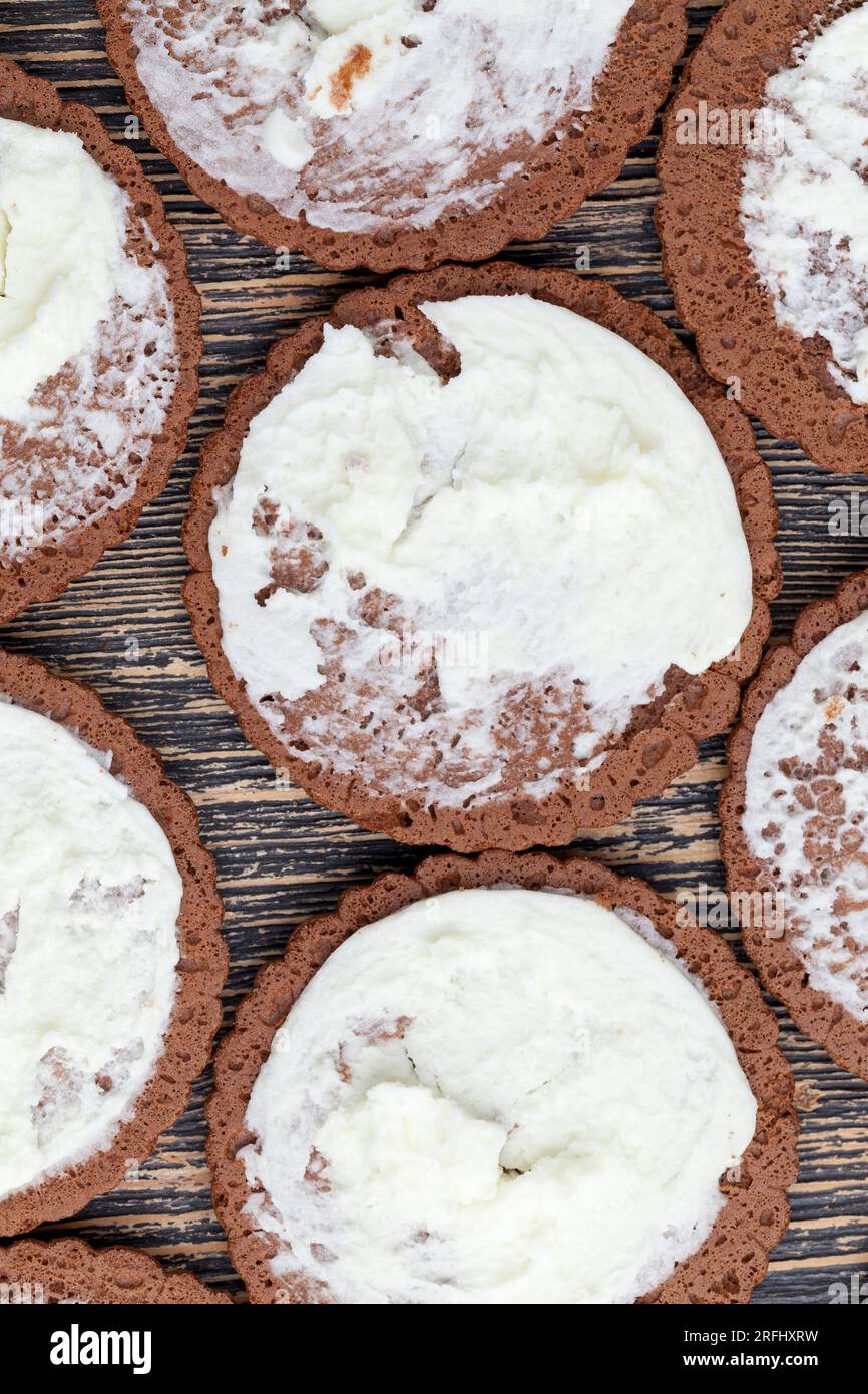 puff pastry with creamy filling with vanilla flavor, sweet cookies with ...