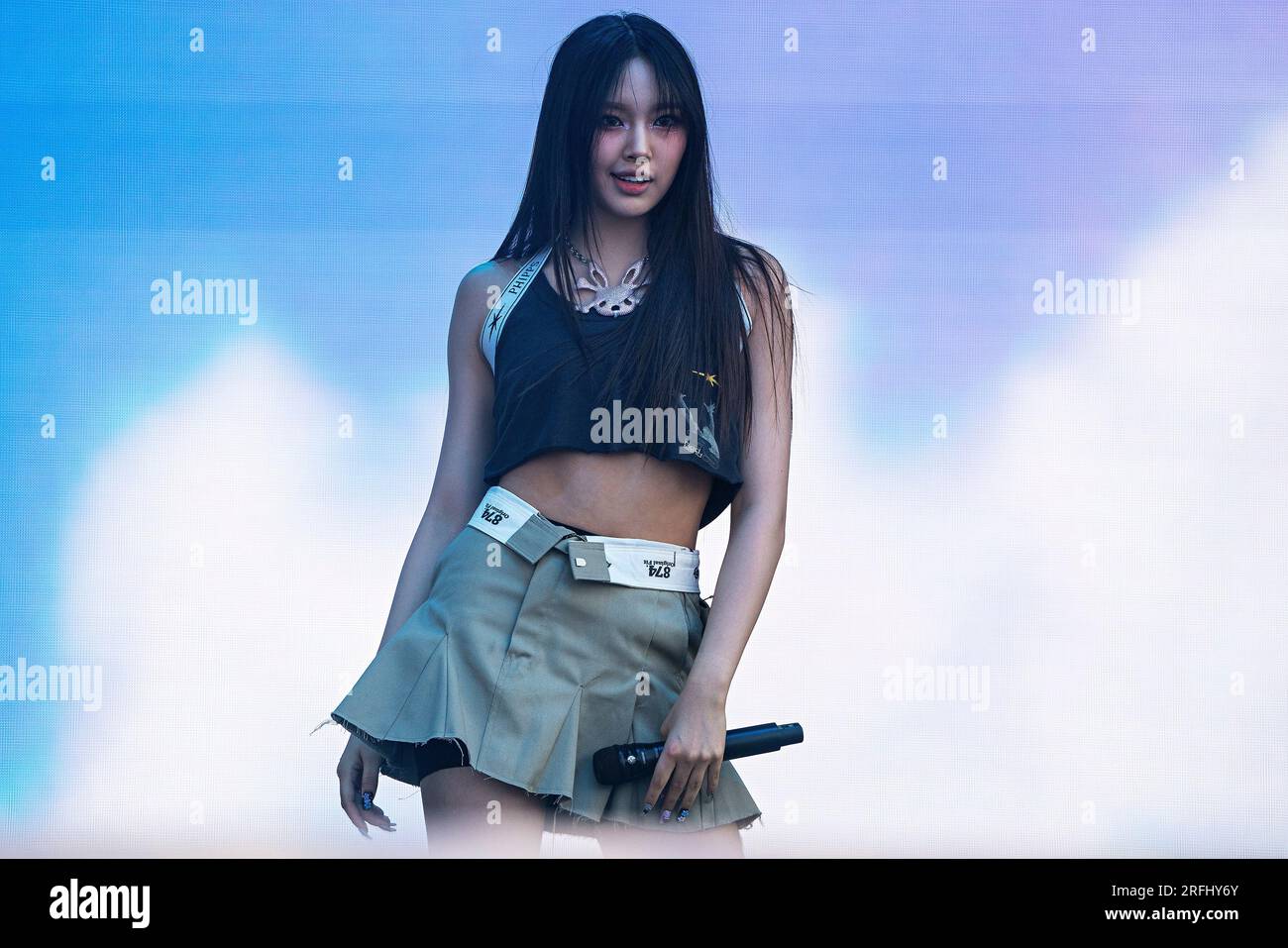 Hyein of NewJeans performs on day one of the Lollapalooza Music ...