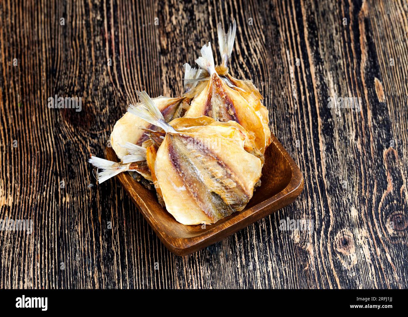 small fish gutted and dried with salt, dried and butchered small fish ...