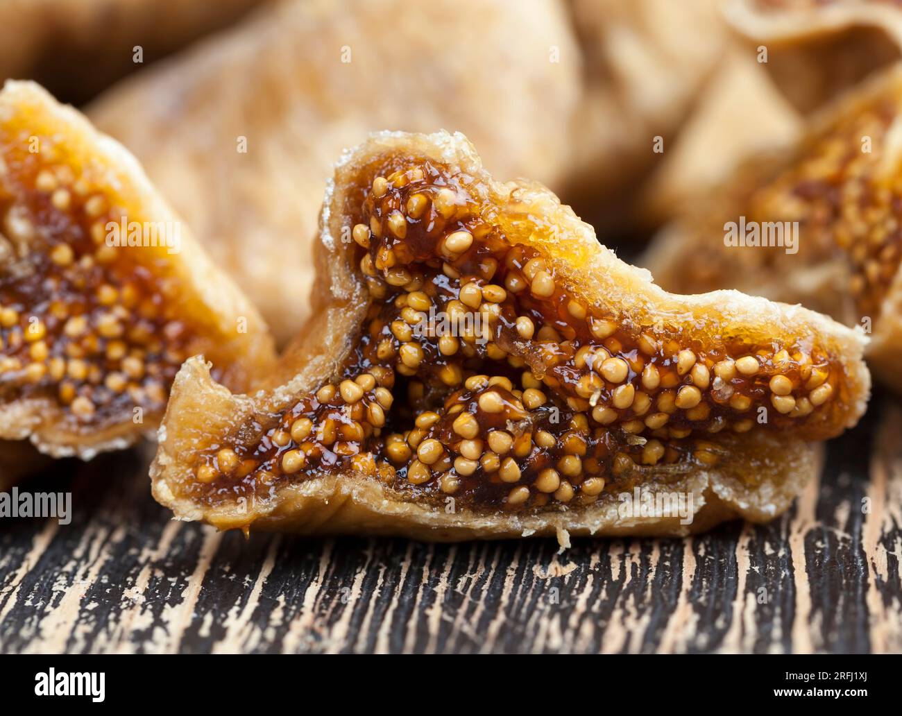 dried yellow figs close up, sun dried ripe figs eastern traditional ...