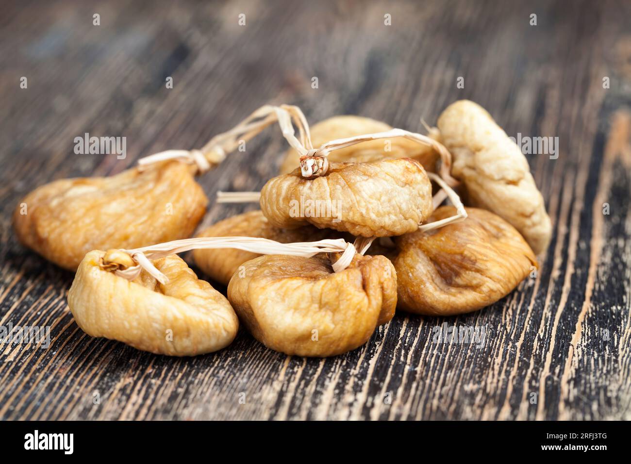 dried yellow sweet fruit figs, figs dried in a natural way in sunlight ...