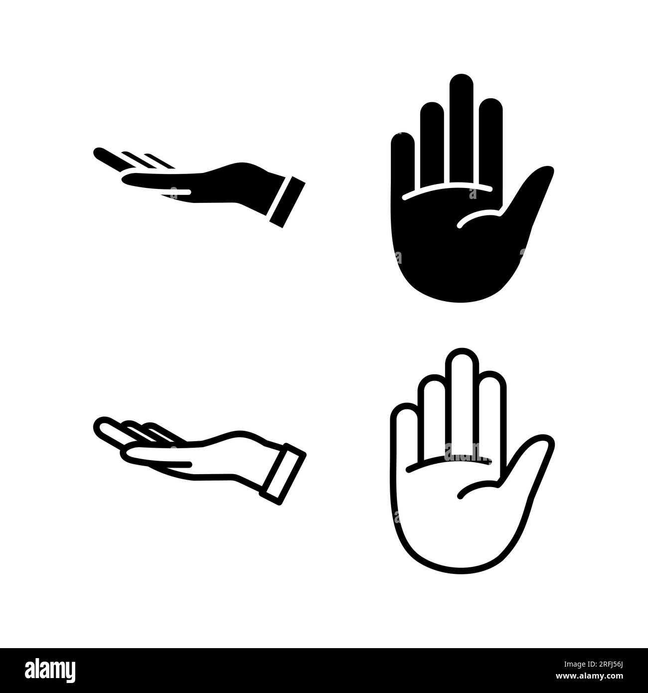 Hand icon vector. hand symbols. palm Stock Vector Image & Art - Alamy
