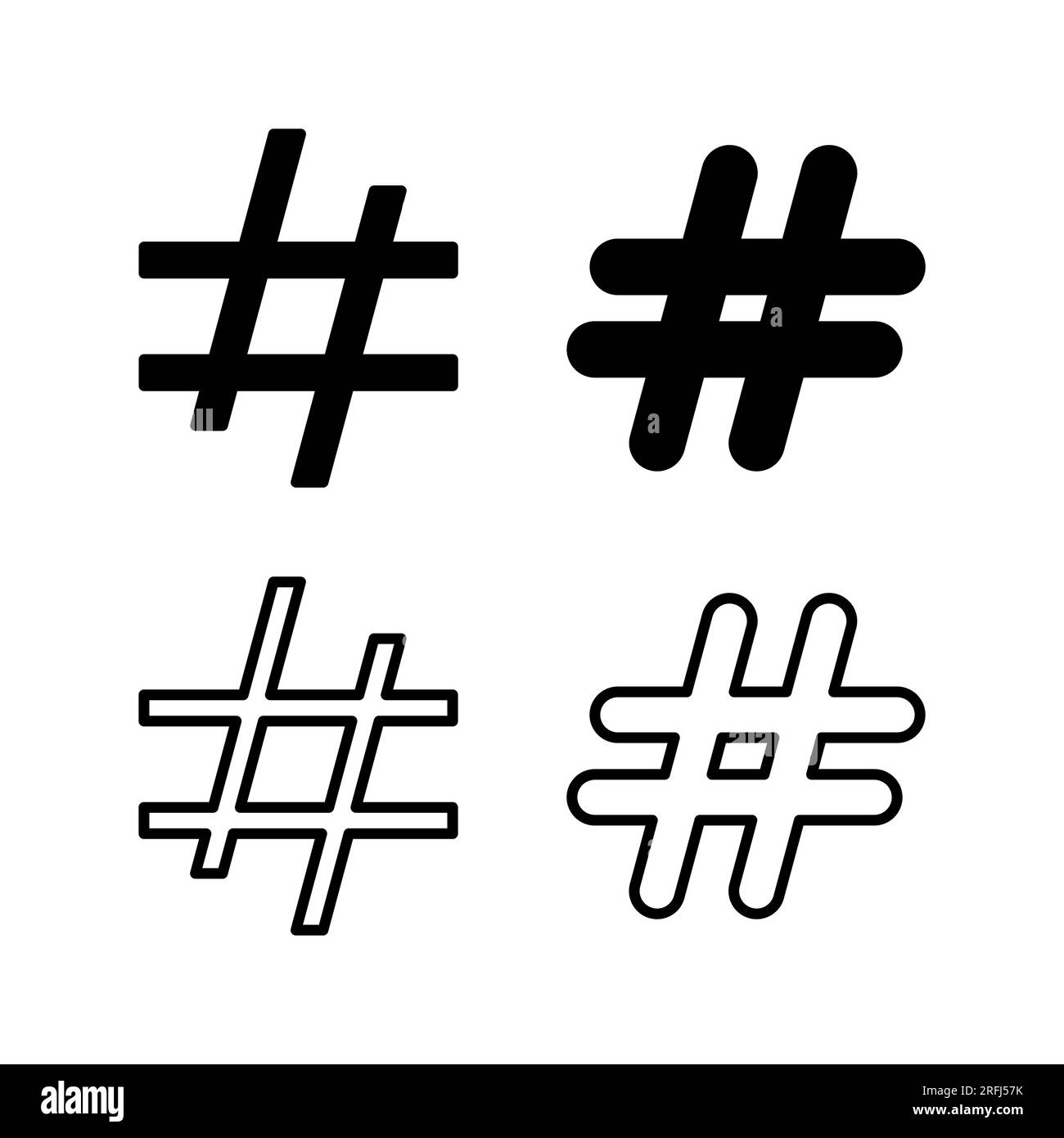Hashtag icon vector. hashtag simbols Stock Vector Image & Art - Alamy
