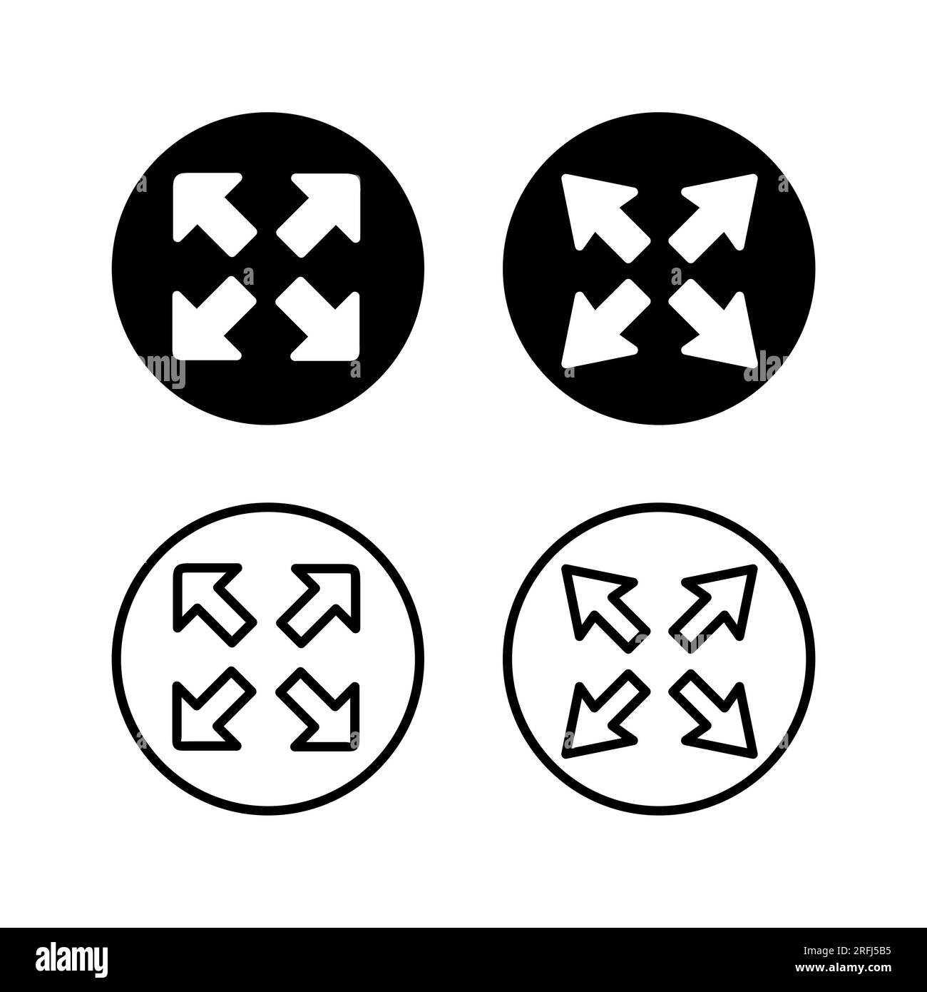 Fullscreen icon vector. expand fullscreen icon Stock Vector Image & Art ...