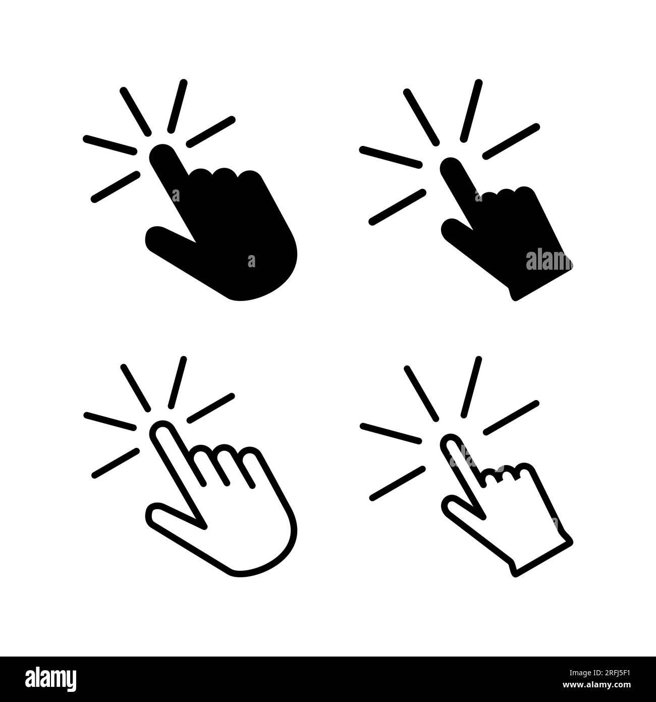 Click icon vector. cursor icon vector. pointer sign Stock Vector Image & Art - Alamy