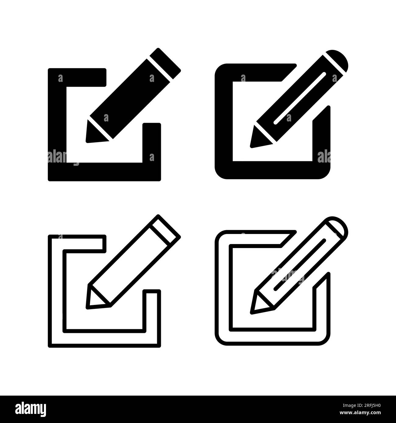 Edit icon vector. edit document sign and symbol. pencil Stock Vector ...