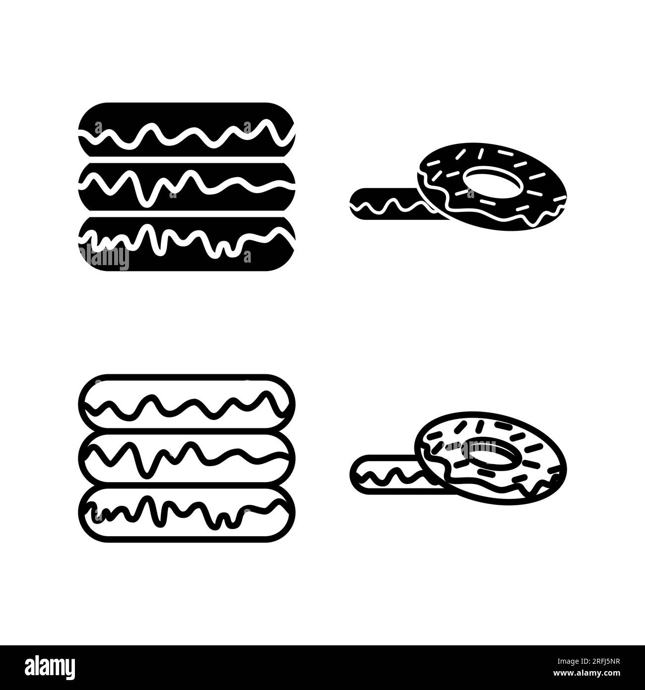 Donut icon vector. doughnut icon. donut logo Stock Vector Image & Art ...