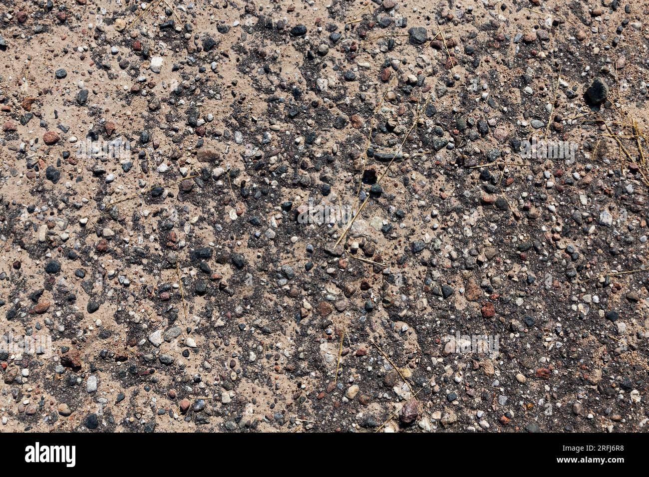 repair of a broken and damaged paved road, the road has many defects ...