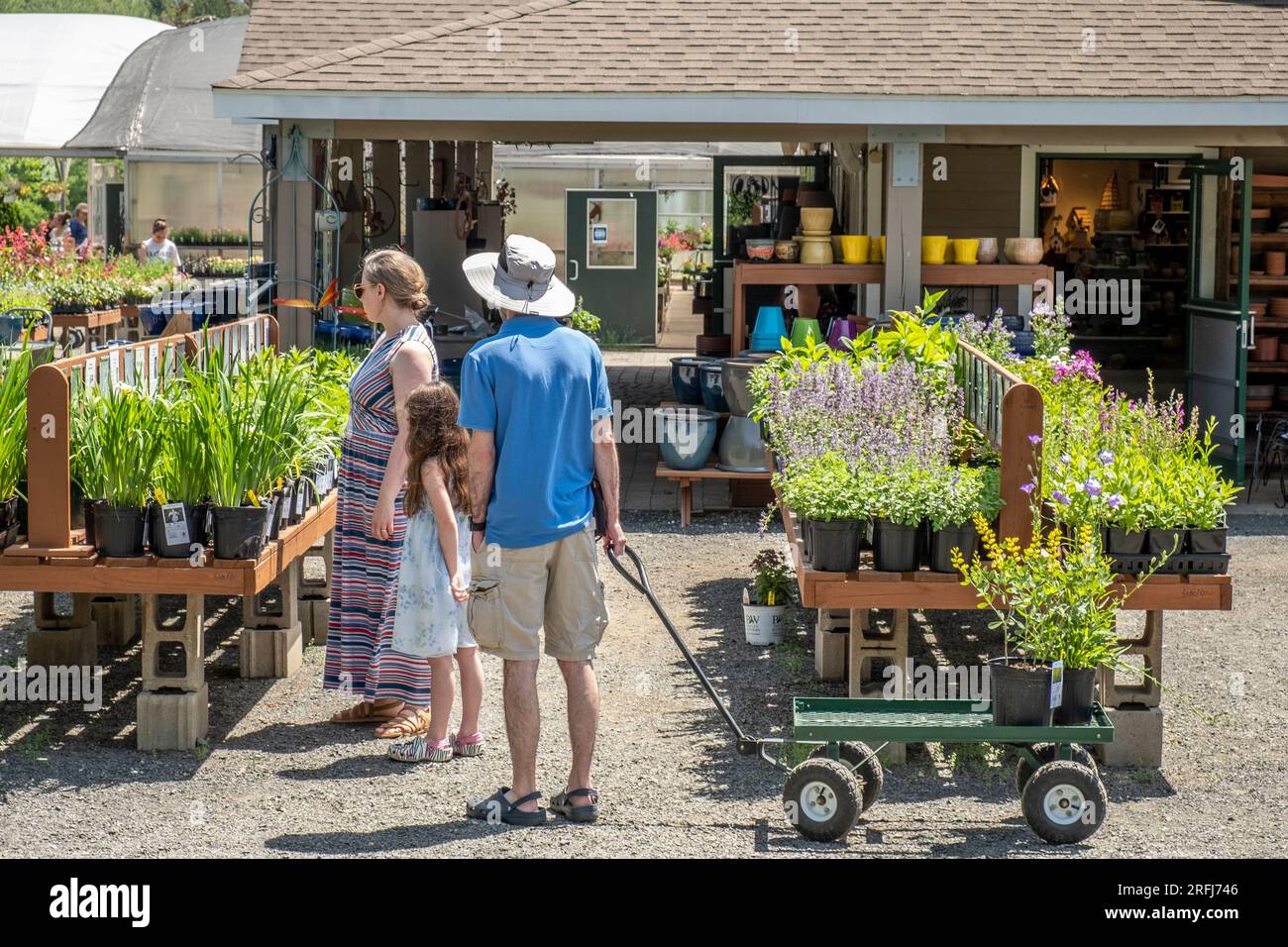 Wagon spring flowers hi-res stock photography and images - Alamy