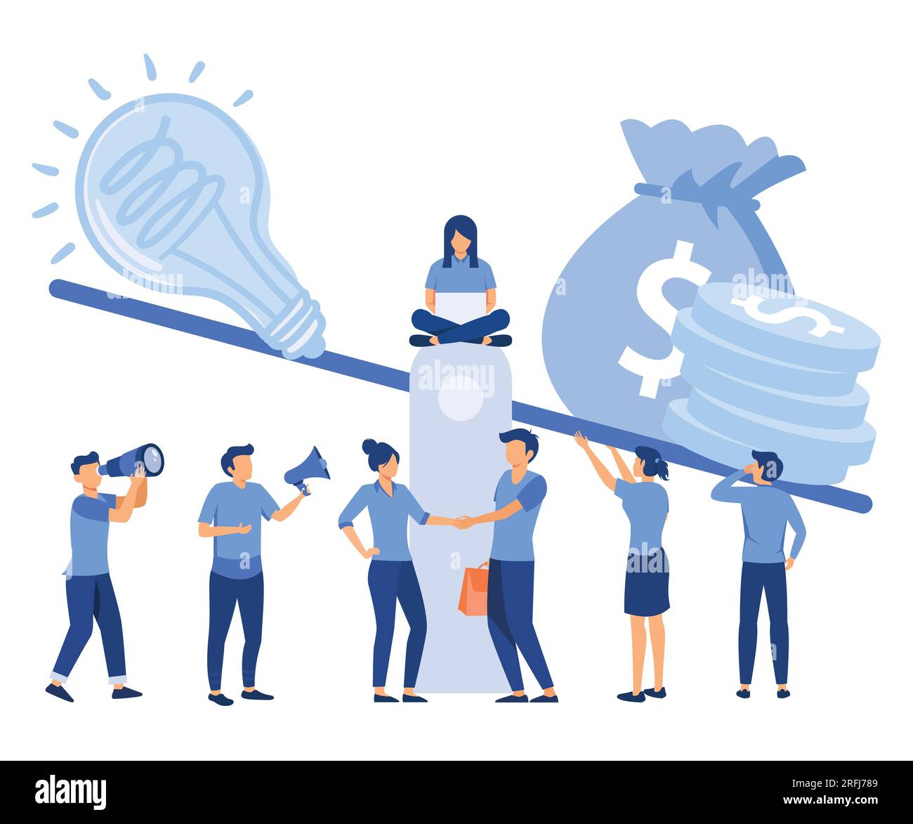 groups of people who inject money into an idea on a swing and outweighs ...