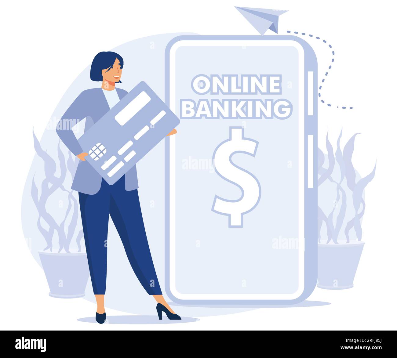 Opening internet bank account Stock Vector Images - Alamy