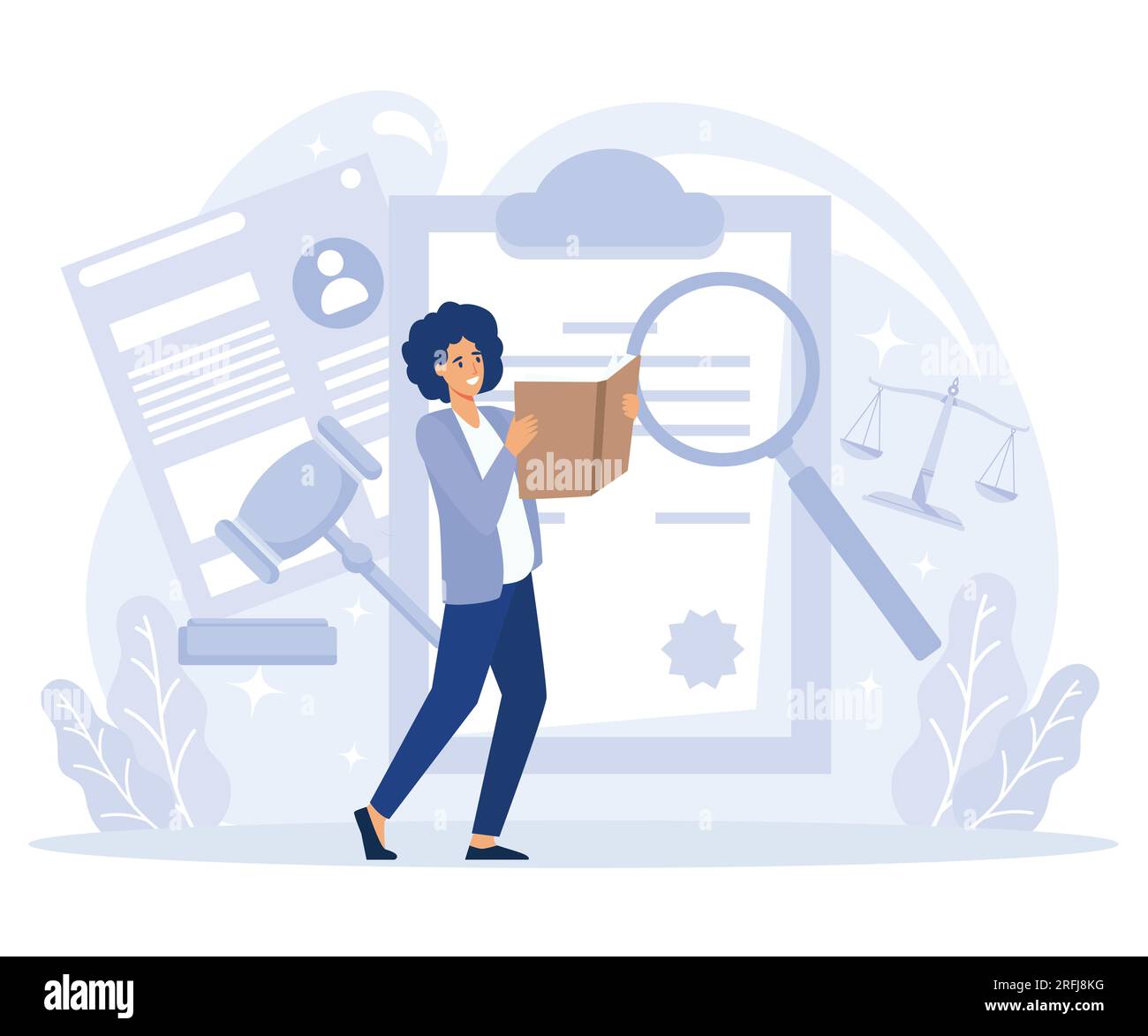 Legal outsourcing concept, legal research, attorney assistant, forensic ...