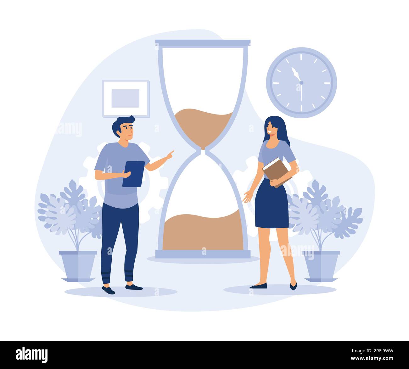 Business people sitting in cafe Stock Vector Images - Alamy