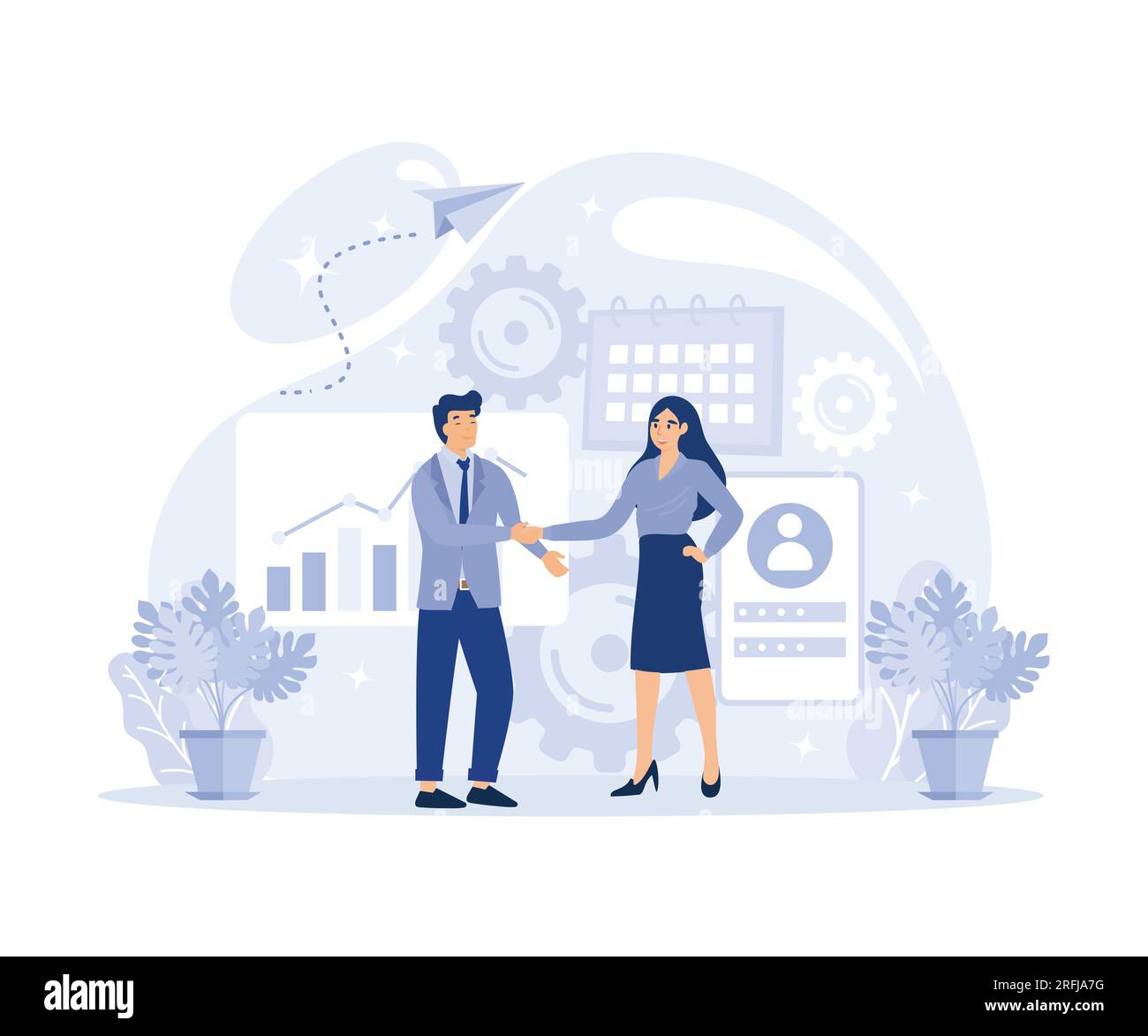 Customer relationship management concept, CRM system, company ...