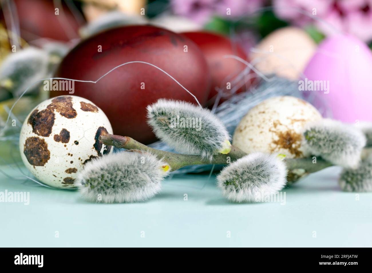 eggs and other elements for celebrating Christian Easter, elements and ...