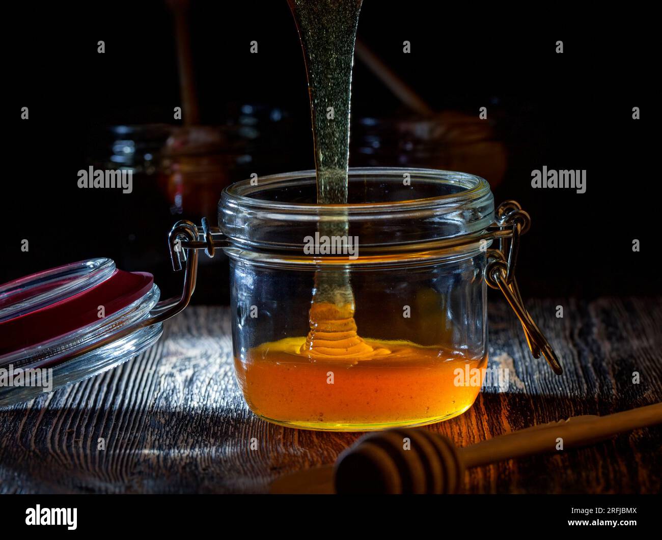 current thick and delicious sweet honey, a natural and healthy food ...