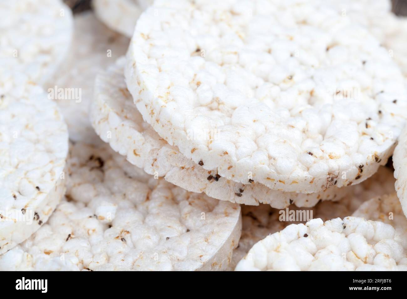 round rice loaves made from rice grains, processed rice from which ...