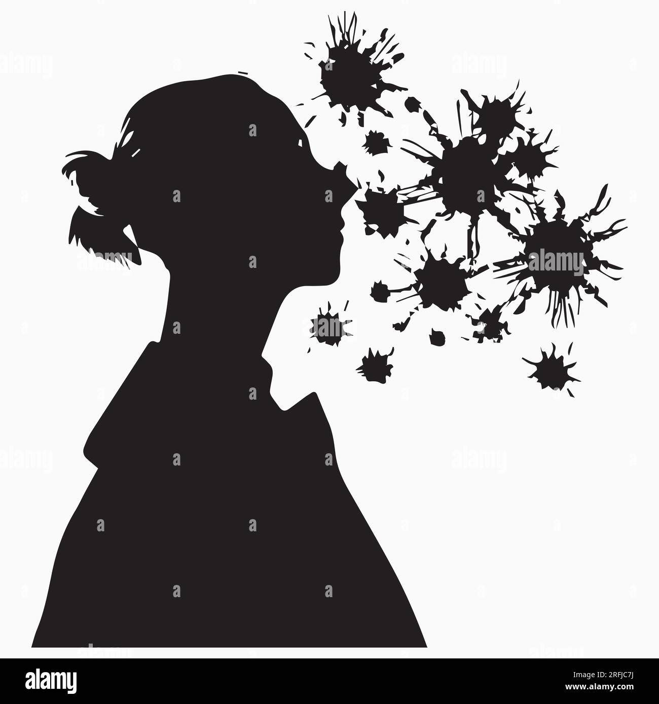 Influence Girl Silhouette Vector illustration Stock Vector Image & Art ...