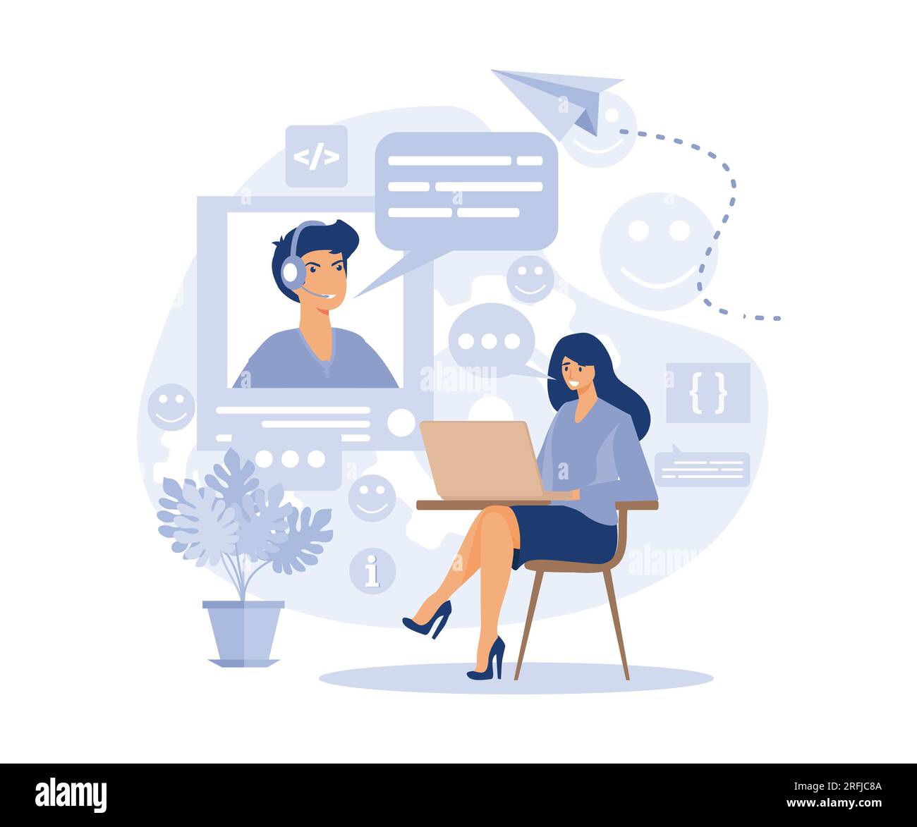 People use gadgets, Smartphones tablets user interface social media ...