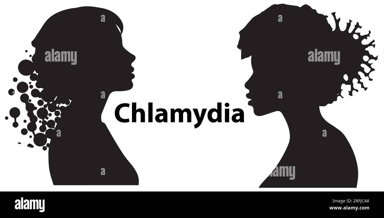 A set of Silhouette Chlamydia Vector illustration Stock Vector Image ...