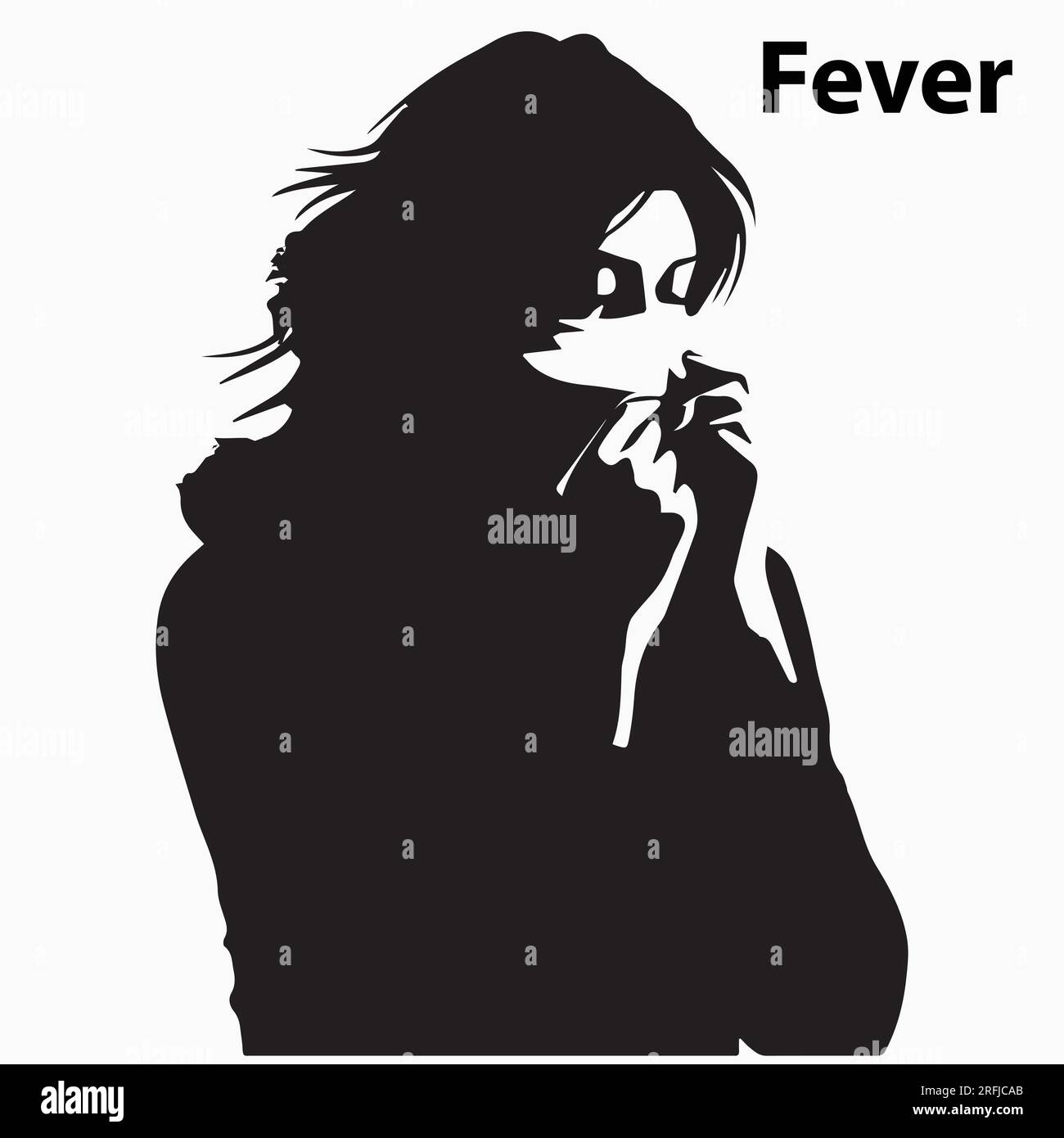 Girl Fever Silhouette vector illustration Stock Vector Image & Art - Alamy