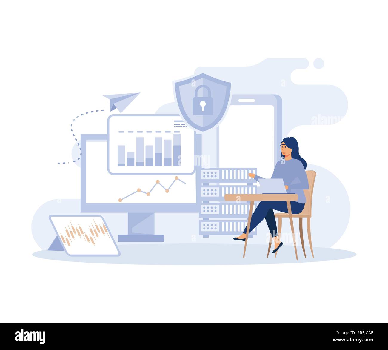 Hacker Attack Concept Database Security Phishing Hackers Stealing