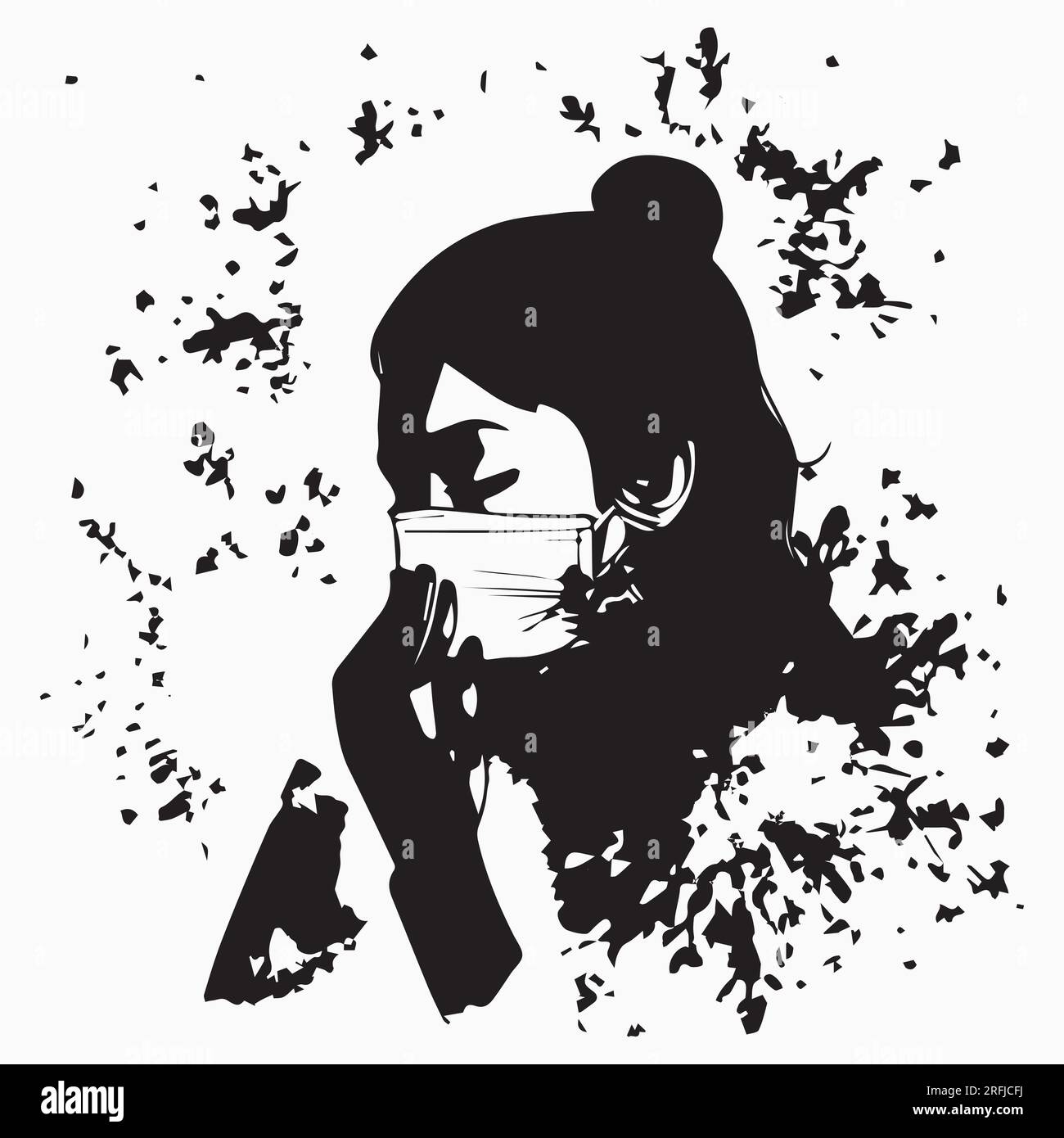 Girl Fever Silhouette vector illustration Stock Vector Image & Art - Alamy